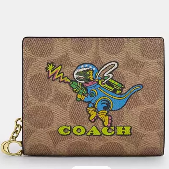 Coach | Bags | Coach Cosmic Coach Snap Wallet In Signature Canvas With ...